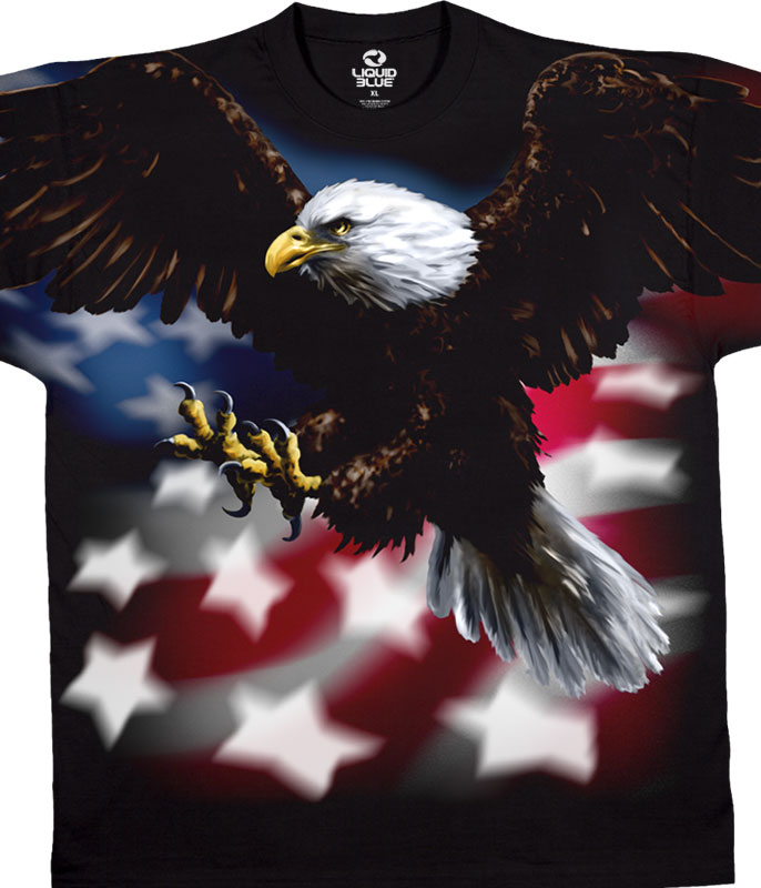 Liquid Blue American Eagle American Wildlife T-shirt